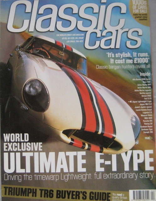CLASSIC CARS APRIL 1999 featuring VW-Porsche, Jaguar, Datsun, Triumph ...