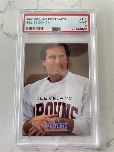 1991 PORTRAITS DE Proline #115 Bill Belichick recrue RC PSA 9 comme ...