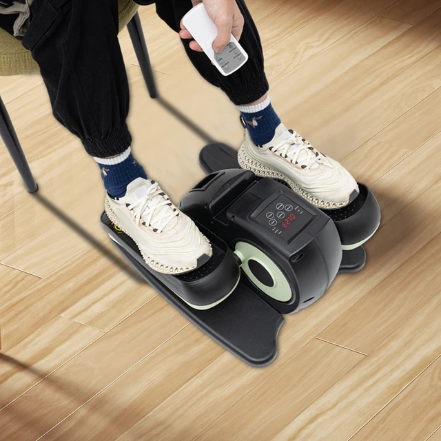 UNDER DESK ELLIPTICAL Electric Seated Leg Foot Pedal Exerciser Home ...