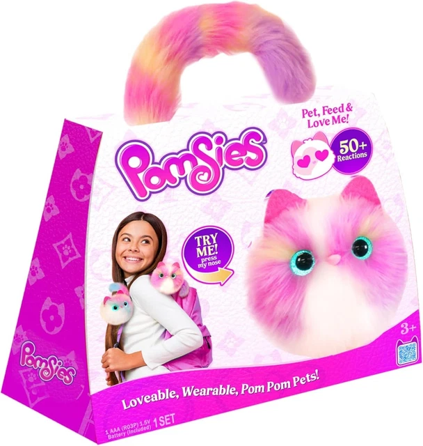 POMSIES ROXY PINK & Purple Interactive & Wearable Plush Pet Toy for ...