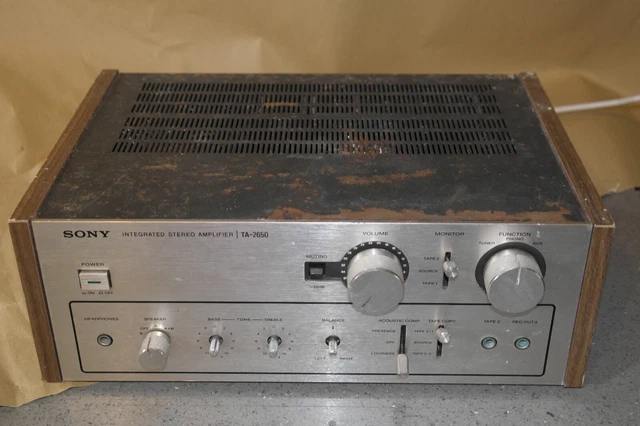 SONY TA-2650 STEREO INTERGRATED AMPLiFIER 70s FOR PARTS OR REPAIR £79. ...