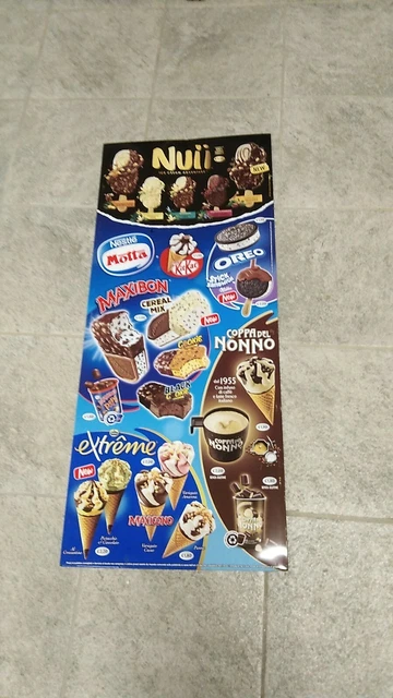 SPETTACOLARE INSEGNA/TABELLA GELATI Motta Nestle Nuii Per Collezionisti ...
