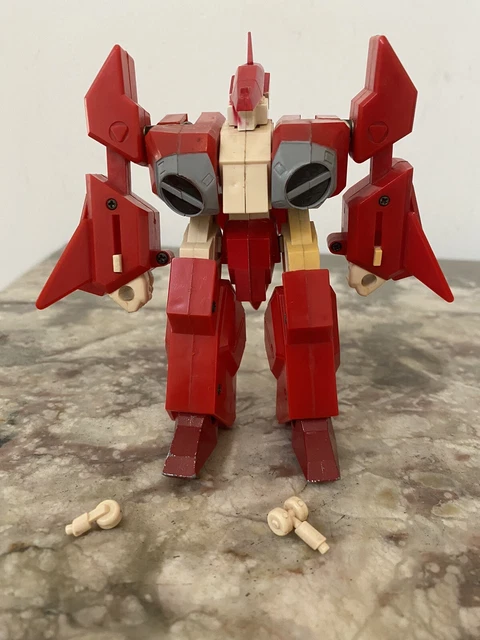 ROBOTECH LEGIOSS ALPHA Fighter Rouge Red 1985 Loose Bon état Gakken ...