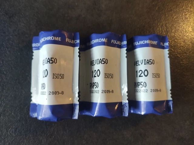 3X FUJIFILM FUJICHROME Velvia 50 RVP50 120 Mittelformat Film Expired ...