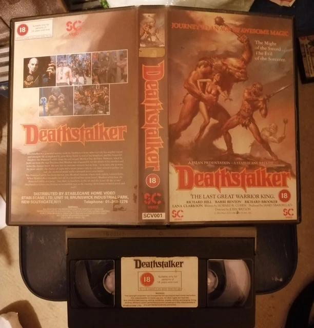 DEATHSTALKER BIG BOX VHS Home Video Horror Pre Cert RARE 1983 James ...