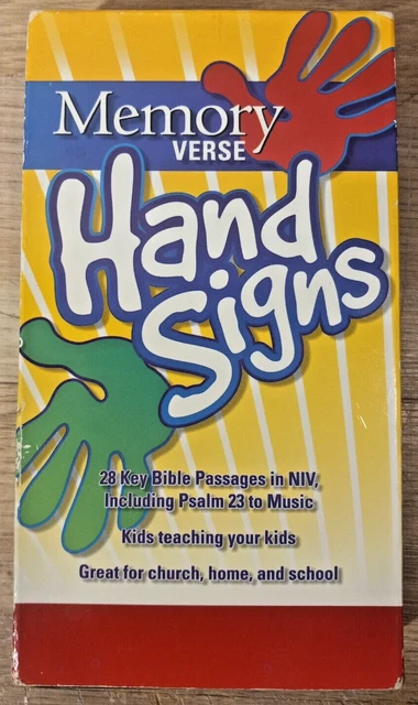 MEMORY VERSE HAND Signs VHS Bible Verses Sign Language (NO BOOKLET) £9. ...