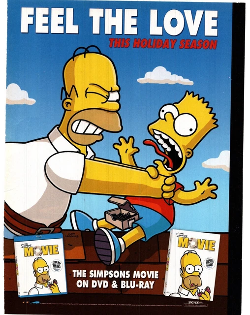 PTP79 ADVERT 11X8& The Simpsons Movie On Dvd £8.99 - PicClick UK