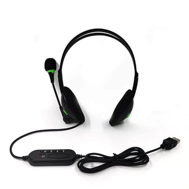 NOISE-CANCELING USB HEADSET with Easy-Access For Sound Control for ...