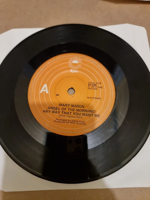 MARY MASON. ANGEL of The Morning. 7 Inch Single. Record Vinyl. G $8.00 ...