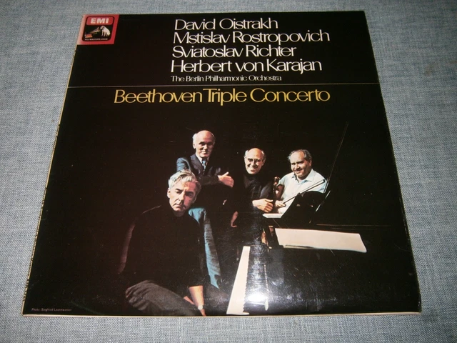 BEETHOVEN TRIPLE CONCERTO Richter Oistrakh Rostropovich Karajan ASD 2582 LP EUR 4,65 - PicClick DE