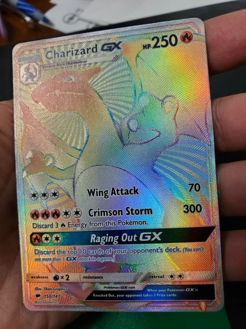 CHARIZARD GX 150/147 Rainbow/Secret/Hyper Rare, Burning Shadows ...