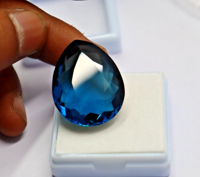 PIETRA PREZIOSA TOPAZIO blu naturale 70,75 ct eccellente pietra ...