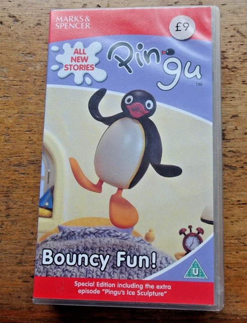 PINGU BOUNCY FUN Marks and Spencer 10 EXCITING EPISODES VHS VIDEO TAPE ...