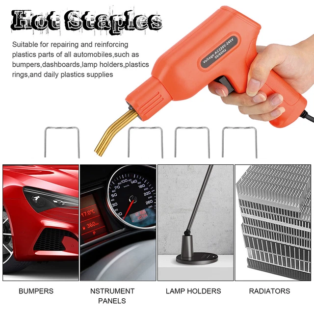 100PCS HOT STAPLER Staples for Automotive Plastic Weld Kit (Wave-shaped ...