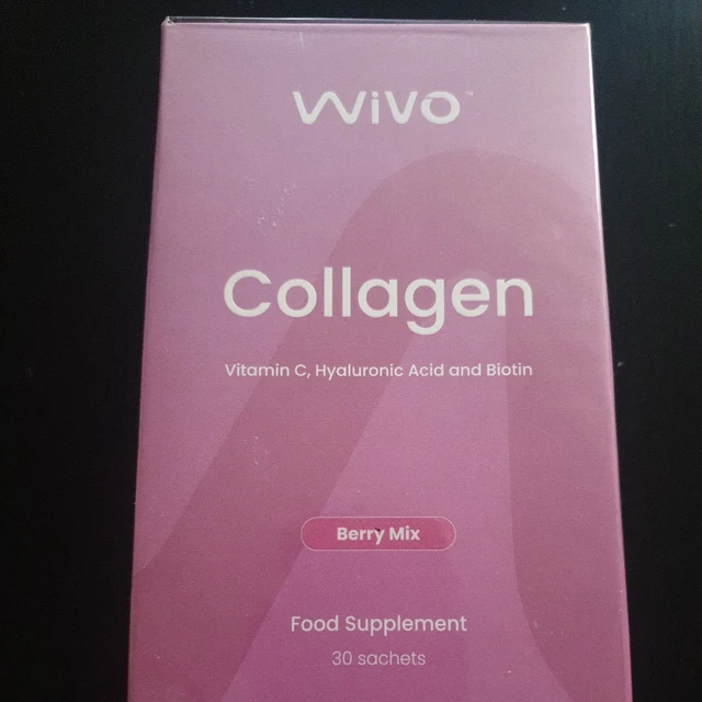 WIVO COLLAGEN POWDER Sachets Berry Mix Flavour Vitamin C Biotin 30 x 5g ...