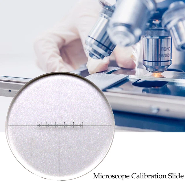 MICROMETER CALIBRATION SLIDE DIV 0.1MM Microscope Stage Micrometer ...