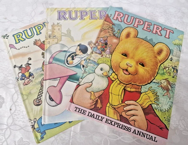 RUPERT THE BEAR 1981/82/83 Daily Express Annual Unclipped Vintage ...