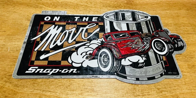 VINTAGE SNAP ON TOOLS “On the Move” Hot Rod Foil Decal NEW OLD STOCK £4 ...