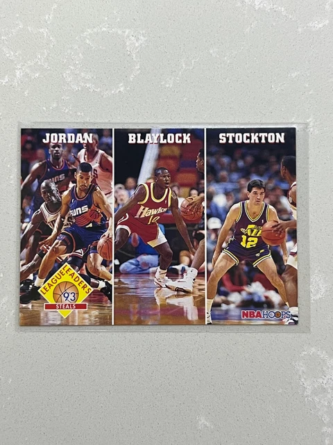 1993-94 NBA HOOPS Michael Jordan / Blaylock / Stockton League Leaders ...