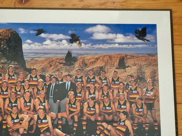 AFL ADELAIDE CROWS Adelaide Football Club Poster Print Hardback Vintage ...