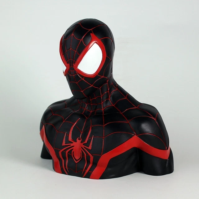 SPIDER-MAN MILES MORALES Deluxe PVC Bust Bank Tirelire Semic EUR 28,38 ...