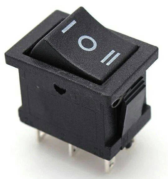 ON/OFF ROCKER SWITCH 3Pin 3Way Large Rectangle 21x15mm 3A DIY ...