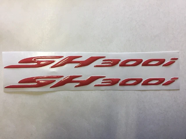 2 ADESIVI RESINATI 3D cromo SCRITTA compatibile per HONDA SH 300i Rossi ... 2 ADESIVI RESINATI 3D cromo SCRITTA compatibile per HONDA SH 300i Rossi ...