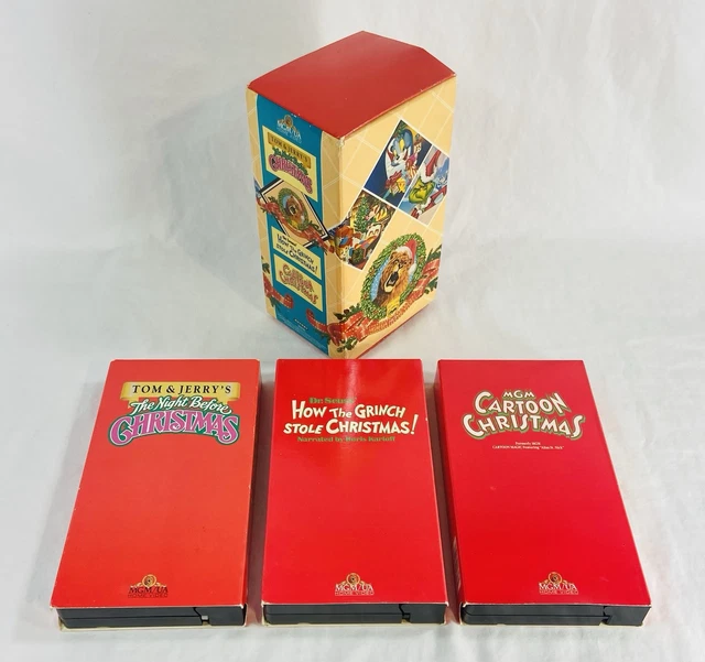 MGM CHRISTMAS 3 VHS Box Set Tom Jerry Night Before / The Grinch / MGM ...