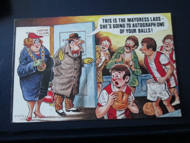 BAMFORTH COMIC POSTCARD No 790 "This is the mayoress lads - she's ...