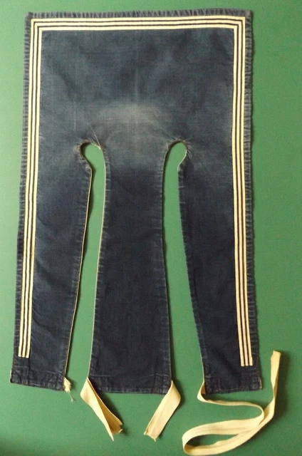 WWII SEAMAN'S BLUE Square Rig Collar Royal Navy Genuine Worn In Wwii ...