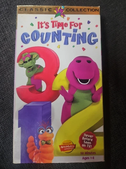 BARNEY IT’S TIME For Counting Classic Collection VHS Video Tape Sing ...