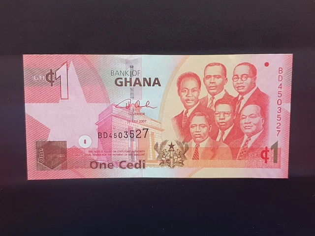GHANA 1 CEDI Banknote 2007 UNC Rare Note PP566 £5.85 - PicClick UK