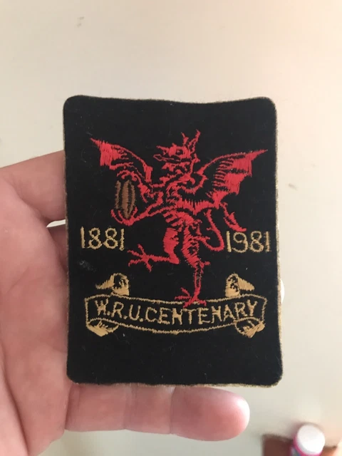 VINTAGE WRU WELSH rugby Union Blazer Badge 1881 - 1981 £10.00 - PicClick UK