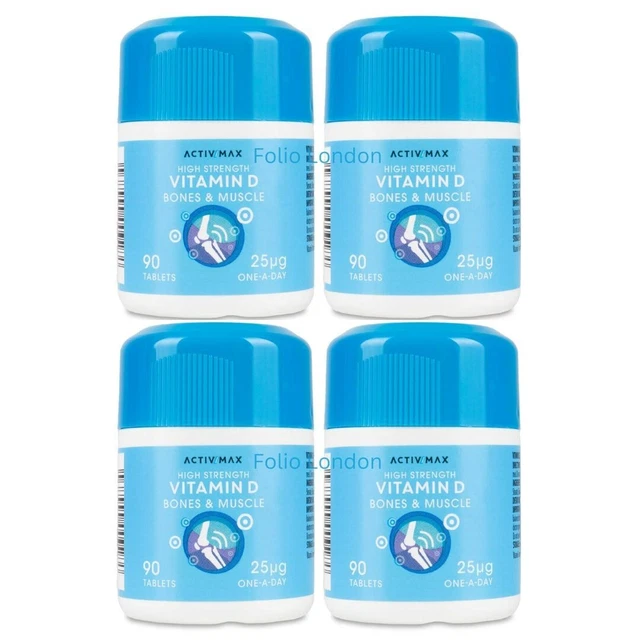 ACTIV-MAX HIGH STRENGTH Vitamin D 25µg Tablets Bones & Muscles (90 per ...