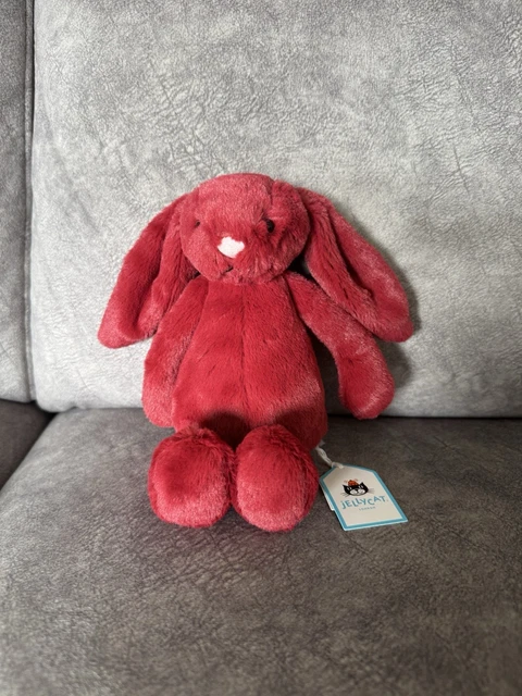 JELLYCAT LITTLE BASHFUL Redcurrant Bunny BNWT £25.00 - PicClick UK