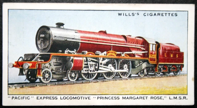 LMS PACIFIC STEAM Locomotive Princess Margaret Rose Vintage 1936 Card ...