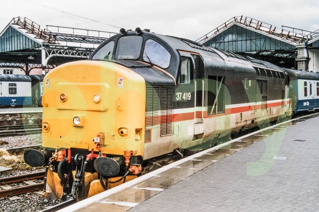 UK DIESEL TRAIN Railway Photograph Of Class 37 Loco 37419. Rm37-1278 £1 ...
