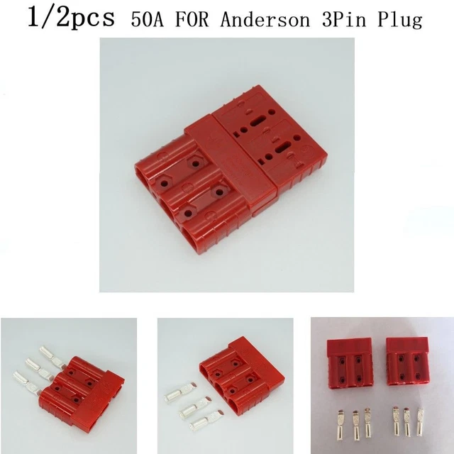 RELIABLE 50A 3PIN Plug for Anderson Connector DC/DC Charging and Wiring ...