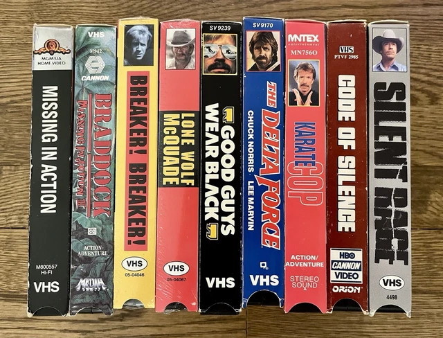CHUCK NORRIS VHS Lot of 9 - Missing In Action Code Of Silence & more! £ ...