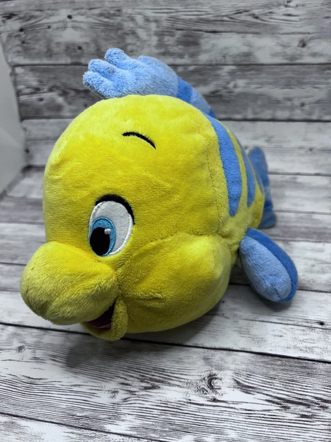 VINTAGE DISNEY FLOUNDER The Little Mermaid Stuffed Animal Plush 10" Toy ...