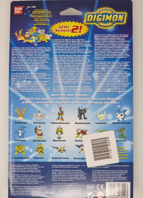 JUEGO DE MINIFIGURAS Digimon Bandai a escala de 4 cm 16 (XVI) con ...