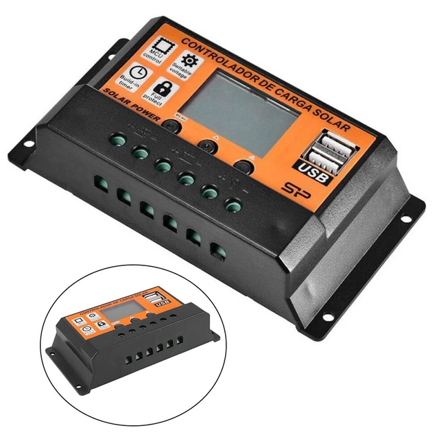 TEMPERATURE DISPLAY MPPT Solar Charge Controller with Light Control ...