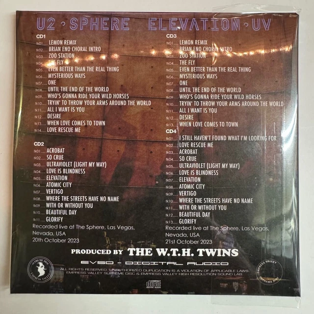 U2 / SPHERE Elevation 4Cdwork 3Rd Edition October 20Th And 21St ...