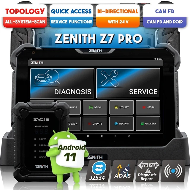 ORIGINAL GSCAN-ZENITH Z7 PRO Touchscreen Diagnose Tablet 10,1 Zoll ...