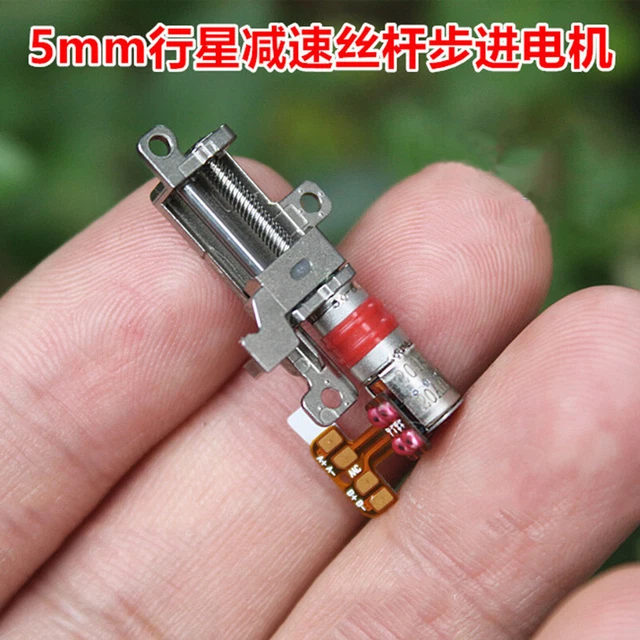 MINI MICRO 5MM 2-phase 4-wire Planetary Gear Stepper Motor Linear Screw ...