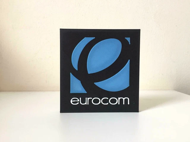 EUROCOM LOGO VIDEO Game Collectible Display Symbol Stand Retro ...