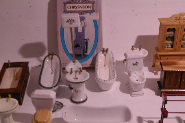 VERY LARGE SELECTION of 1/12th scale Dolls House fittings and figures £ ...