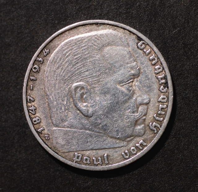 2 REICHSMARK SILBERMÜNZE – Paul von Hindenburg – 1937 EUR 3,50 ...