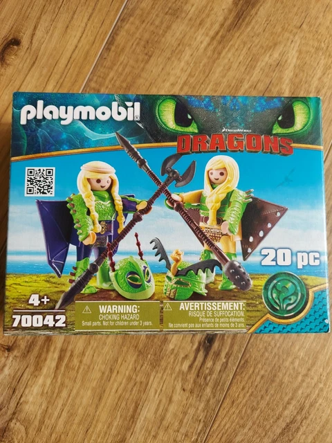 PLAYMOBIL DREAMWORKS DRAGONS volants et tuf avec combinaison de vol ...