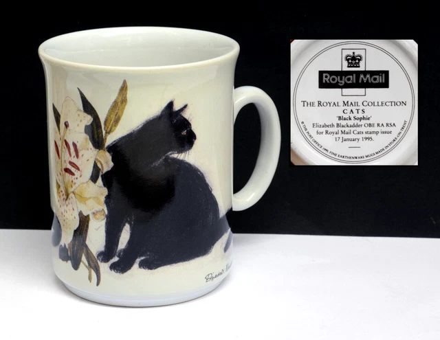ROYAL MAIL CATS Collection Mug ‘Black Sophie’ Cat by Elizabeth ...